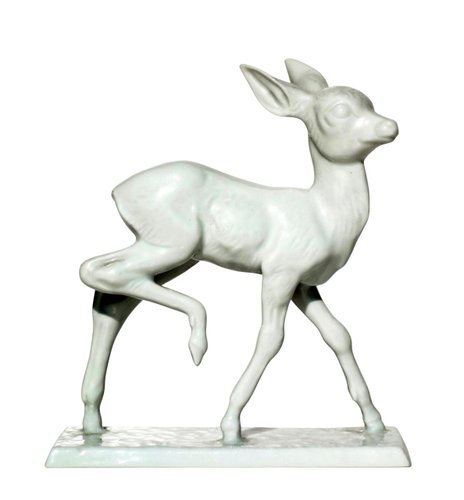 Art Deco Fawn Figure by Willi Münch-Khe for Rosenthal Porcelain, 1940s ...