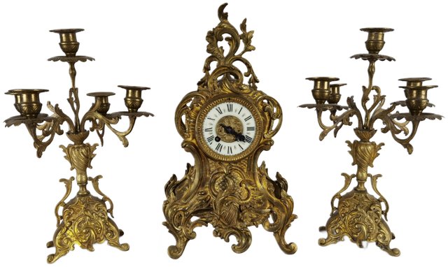 Antique Pendulum Table Clock by Japy Freres, 1855, Set of 3 for sale at ...