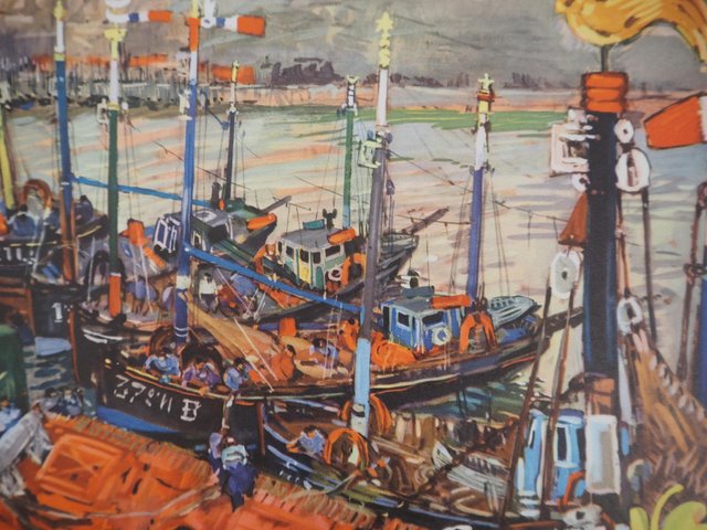 Mathurin Meheut, Brittany, The Artisanal Bunkering Flotilla, 1955 ...