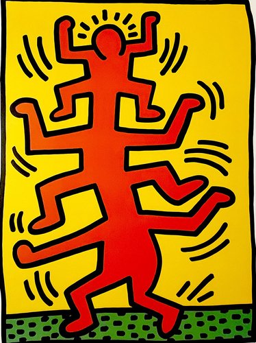 Keith Haring, Growing 1, Sérigraphie Originale, 1988 en vente sur Pamono