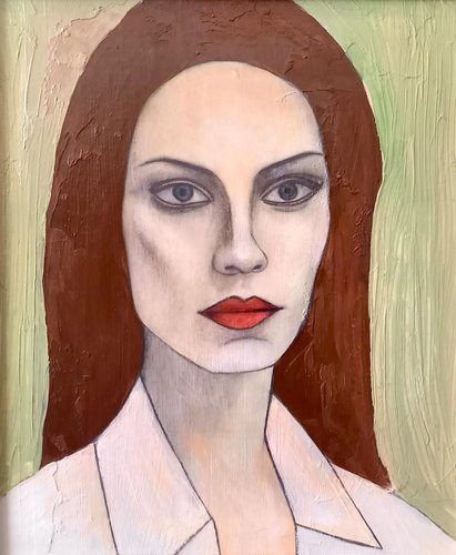 Christopher Barrow, Violet, Oil Painting, 2024 for sale at Pamono