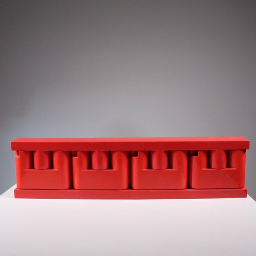 Vintage Red Plastic Rack, 1980s for sale at Pamono