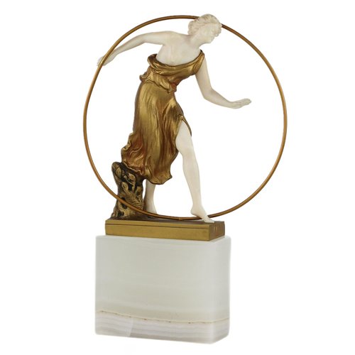 Bronze Figure of a Woman with a Hoop from Georges Morin, 1920s for sale ...