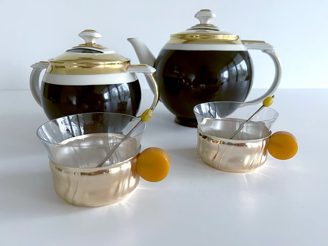 Art Deco Porcelain Tea Service from Epiag, 1930s, Set of 4 for sale at ...