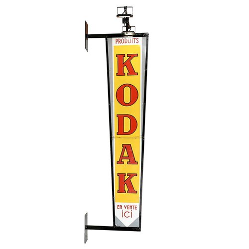 Large Enameled Flag Light Sign from Kodak for sale at Pamono
