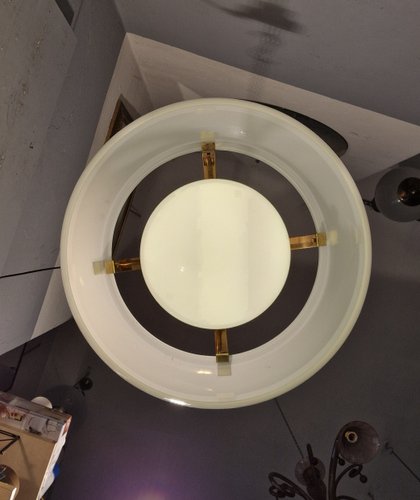 Large Amega Pendant in Polished Brass by Vico Magistretti for Artemide ...