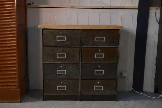 Clamshell Furniture with Oak Top from Roneo, 1960s for sale at Pamono