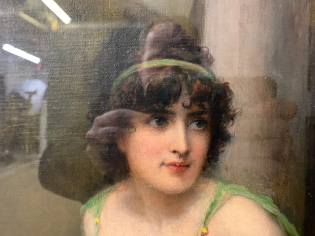 William Oliver, Genre Scene, 1880, Oil on Canvas for sale at Pamono