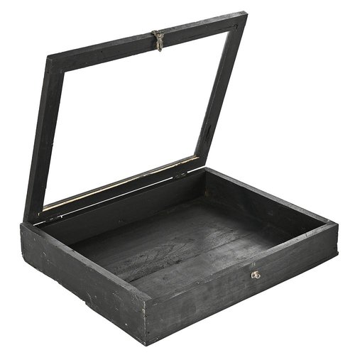Small Display Case in Solid Wood with Black Patina for sale at Pamono
