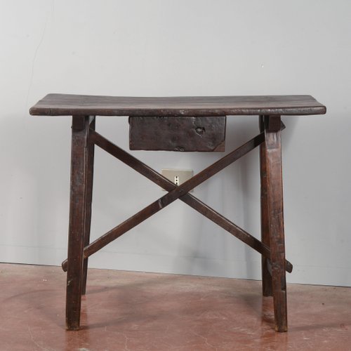 Rustic Goat-Shaped Coffee Table with Drawer in Fir for sale at Pamono