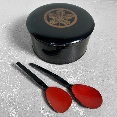 Japanese Tea Storage Box with Spoons, 1920s, Set of 3 for sale at Pamono