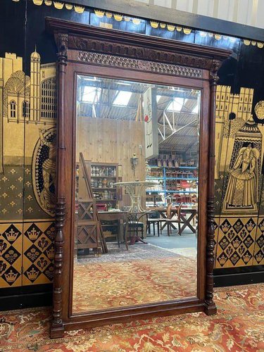 High Era Renaissance Style Mirror in Oak for sale at Pamono