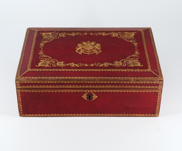 Wickwar London Victorian Red Leather & Gilt Investiture Box British ...
