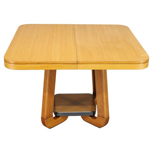 Italian Extendable Dining Table in Maple Finish, 1970s for sale at Pamono