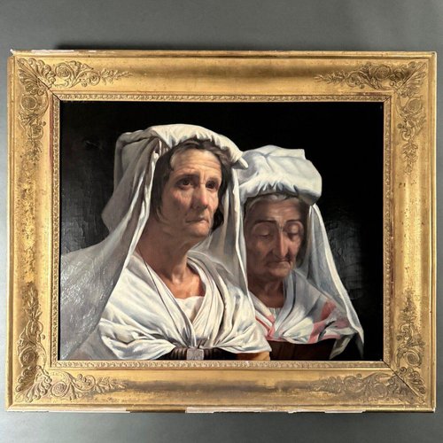 Roman School Artist, Two Women Wearing a Veil, 17th Century, Painting ...