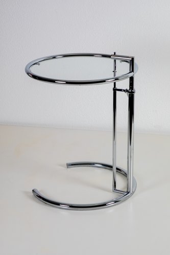 Side Glass Aluminium Table for sale at Pamono