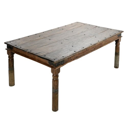 Indian Table in Solid Studded Wood for sale at Pamono