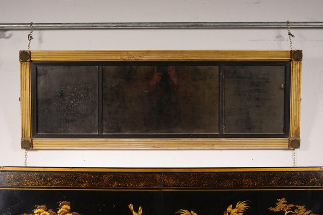 Espejo tríptico Regency antiguo dorado con platos de mercurio, 1820 en ...