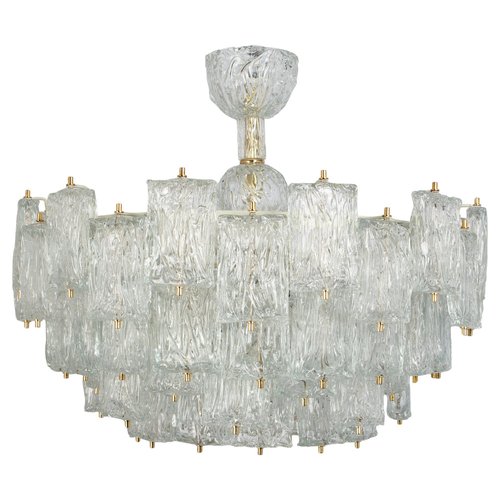 Grand Lustre Moderne Mid-Century en Verre de Murano par Barovier & Toso ...