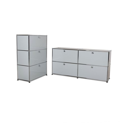 Steel Sideboard Set from USM Haller, Set of 2 for sale at Pamono