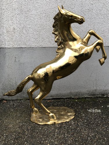 Cheval Mid-Century en Laiton, Italie, 1950s en vente sur Pamono