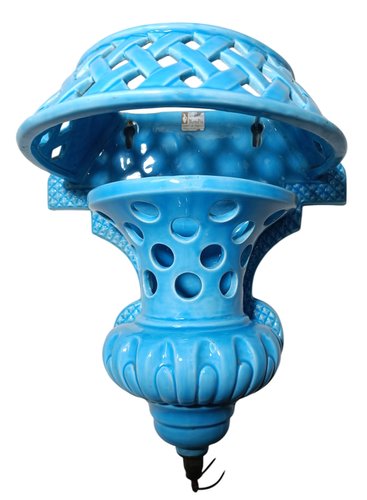 Vintage Blue Ceiling Lamp for sale at Pamono