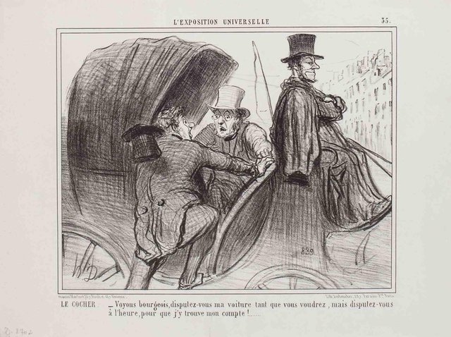 Honoré Daumier, Le Cocher, Lithograph, 1855 for sale at Pamono