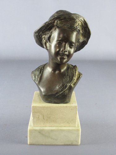 Neapolitan Bronze Scugnizzo Statue with Marble Base from De Martino ...