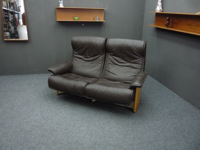 Follow Me Leather Sofa by Otto Zapf for Knoll International, 1970s for ...