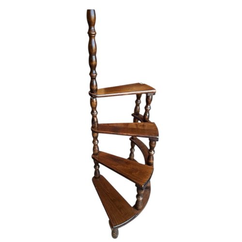 Mid-Century Spanish Wood Library Ladder for sale at Pamono