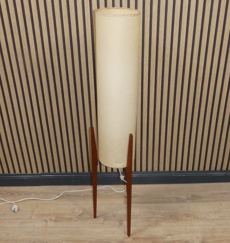 Model 7319 Tripod Rocket Floor Lamp in Teak Lamp from Leclaire ...