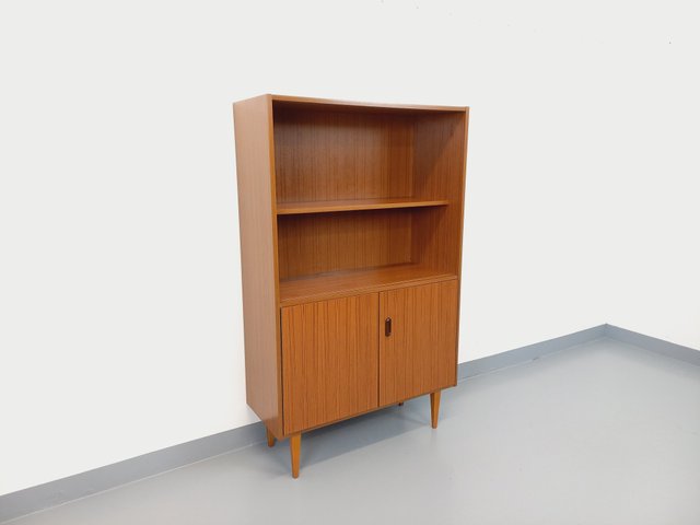 Vintage Scandinavian Style Storage Bookcase in Melamine and Teak, 1960s ...