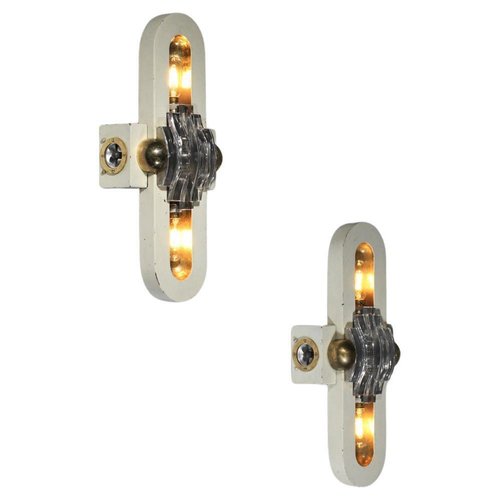 Italian Brass and Lacquered Metal Night Lights, 1940, Set of 2 for sale ...