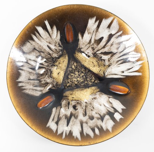 Mid-Century Modern Enamel on Copper Bowl by Edward Star for George ...