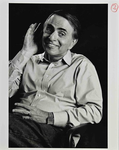 Randy O'Rundke, Carl Sagan, Vintage Photograph, 1980s for sale at Pamono