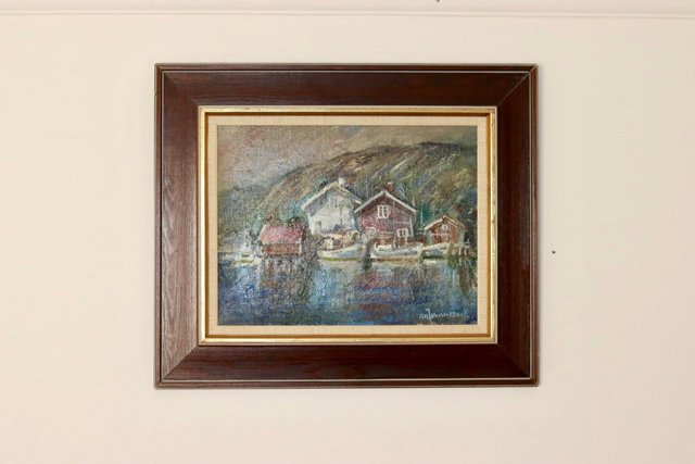 Alf Johansson, Boats, Bohuslän, Oil on Canvas, Mid-20th Century for ...