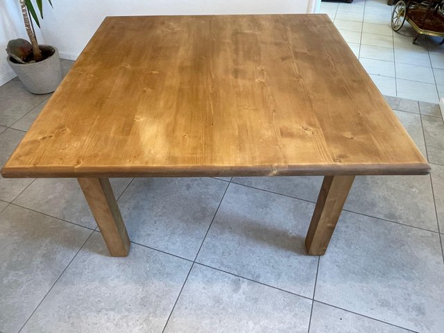 Solid Wood Farmhouse Table for sale at Pamono
