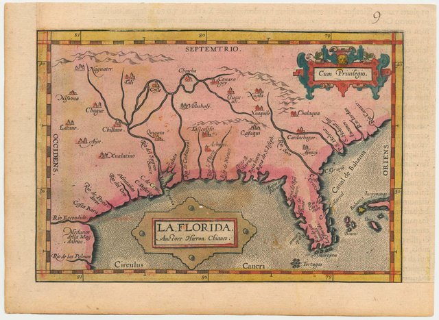 The First Regional Map of the Gulf Coast of North America, 1603 for ...