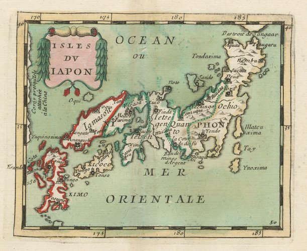 17th Century Miniature Map of Japan, 1690 for sale at Pamono