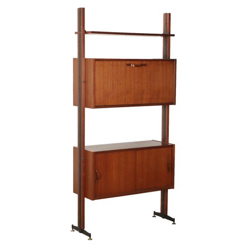 Teak Veneer Bookcase, 1960s for sale at Pamono