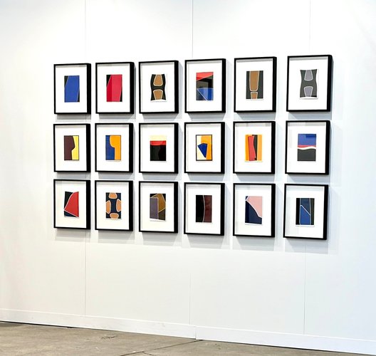 Rolf Hans, Complete Wall with 18 Collages, 1994/1995, Hardedge, Color ...