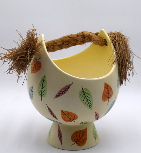 Lenci Ceramic Basket, Italy, 1930s for sale at Pamono