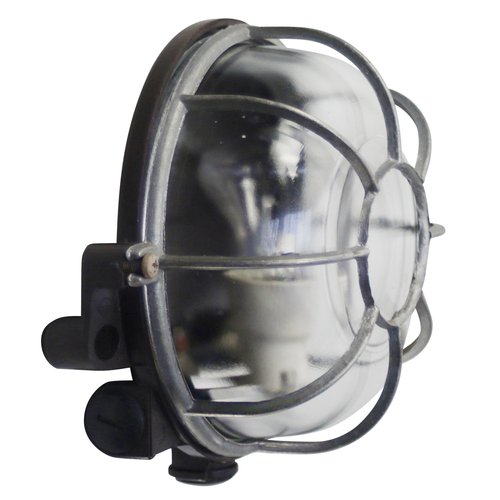 Vintage Industrial Bakelite and Clear Glass Wall Light for sale at Pamono