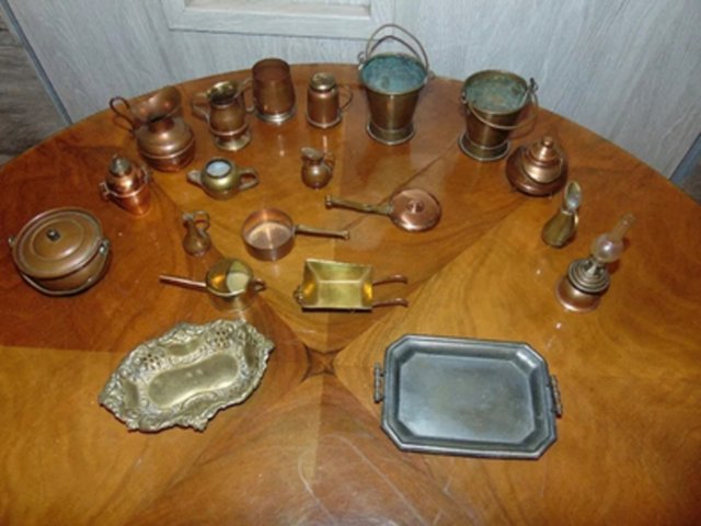 Miniature Copper and Brass Toys, 1970s, Set of 20 for sale at Pamono