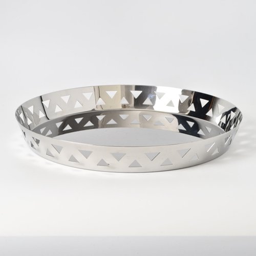 Large Triangle Pattern Stainless Steel Tray by King-Kong for Alessi for ...