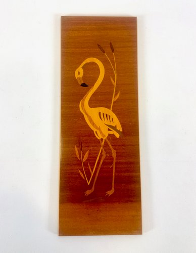 Mid-Century German Wooden Flamingo Wall Relief, 1960s for sale at Pamono