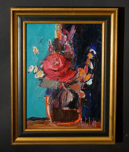 Michel No, Still Life Vase of Flowers, 1960s-1970s, Oil on Canvas for ...