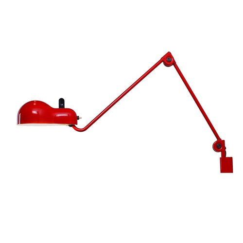 Red Adjustable Topo Wall Light by Joe Colombo for Stilnovo, 1970s for ...
