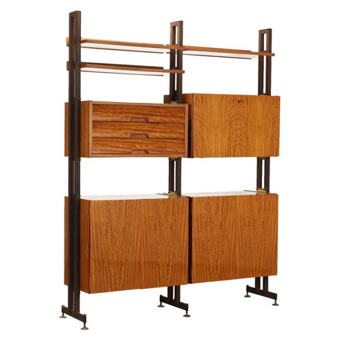 Teak Veneer Bookcase, 1960s for sale at Pamono
