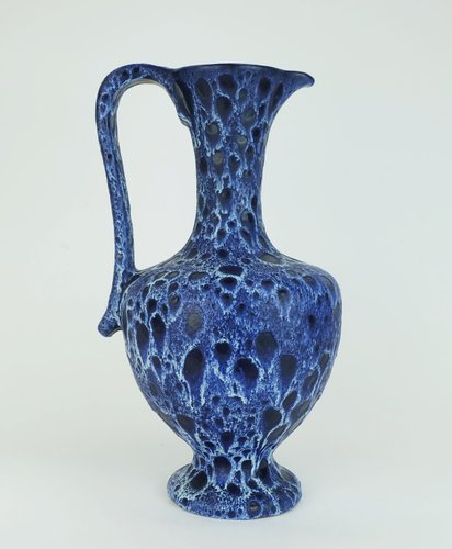 Large Model 228 Vase Jug in Blue Fat Lava Drip Glaze from Kreutz ...